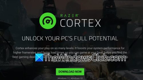 Razer Cortex not opening or working on PC