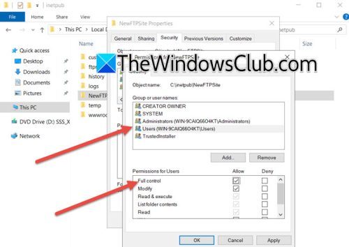 How to add FTP Site on Windows Server
