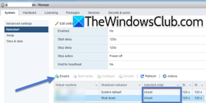 How to enable AutoStart of VMs on VMware ESXi and Workstation