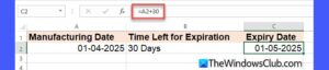 How to calculate Expiry Date in Excel