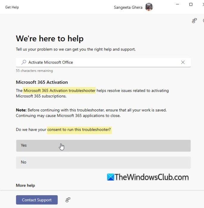 Microsoft 365 Activation Troubleshooter: Office subscription issues
