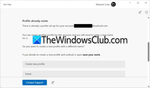 Use Outlook Profile Setup Troubleshooter: Cannot configure email
