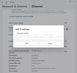 How to configure TCP/IP settings in Windows 11