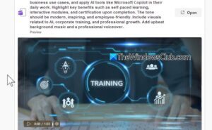 How to create video with Copilot AI