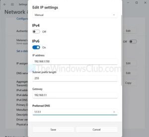 How to configure TCP/IP settings in Windows 11