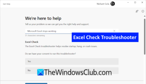 Use Excel Troubleshooter to fix Excel problems