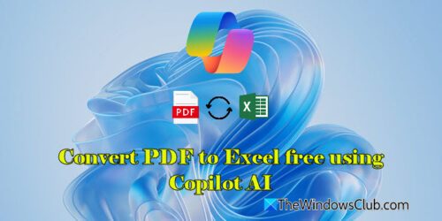 How to convert PDF to Excel free using Copilot AI?