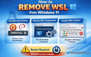 How to install or remove WSL from Windows 11