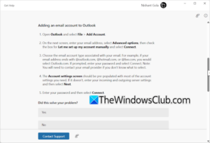 Use Outlook Profile Setup Troubleshooter: Cannot configure email