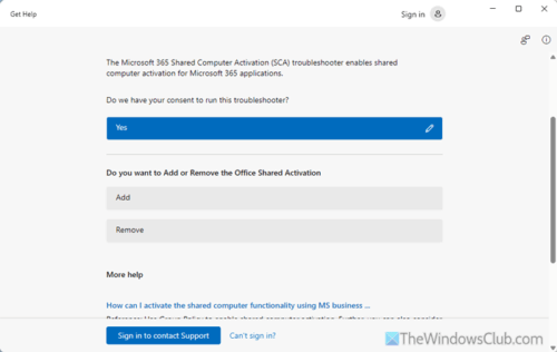 Microsoft 365 Shared Computer Activation (SCA) Troubleshooter