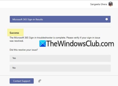 Use Microsoft 365 Sign-in Troubleshooter to fix sign in problems