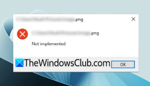 Not Implemented error while opening photos on Windows 11
