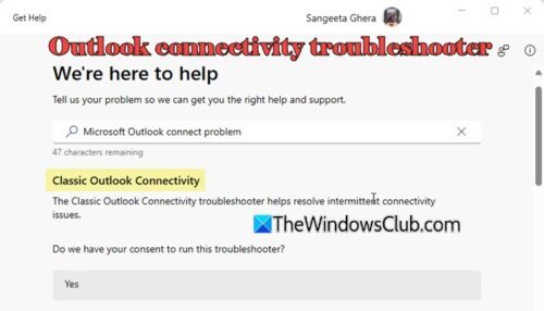 Fix Outlook connectivity issues on Windows 11