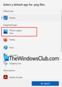 Not Implemented error while opening photos on Windows 11