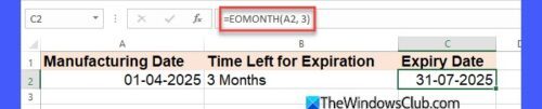 How to calculate Expiry Date in Excel