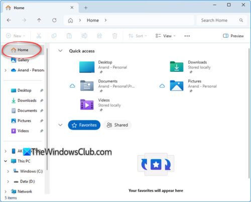 Disable or Enable or Quick Access in Windows 11 File Explorer