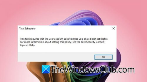 No permission to disable, create, run, change Task Scheduler task