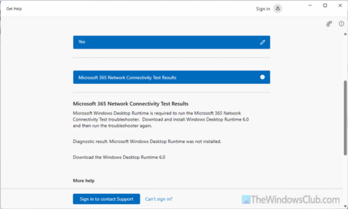 Using Microsoft 365 Network Connectivity Test Troubleshooter