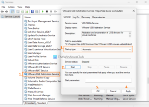 VMware Player USB device greyed out