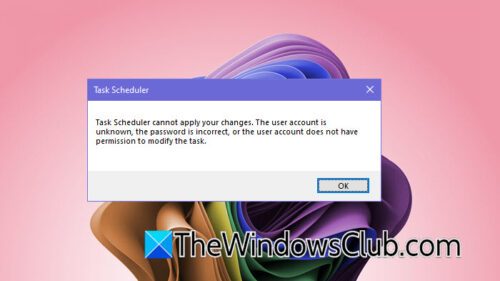 No permission to disable, create, run, change Task Scheduler task