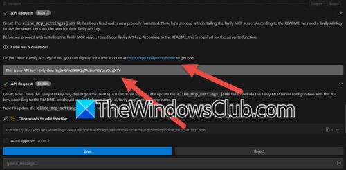 How to install Tavily MCP server in VS Code on Windows 11