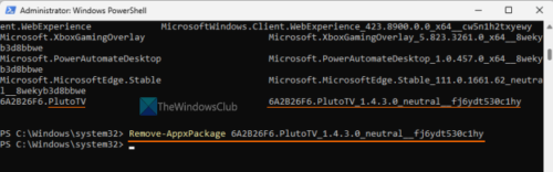 How to remove Pluto TV from Windows PC