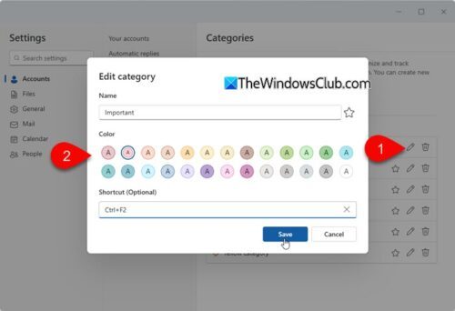 How to use Color Categories in Outlook