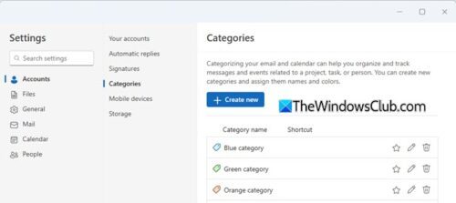 How to use Color Categories in Outlook