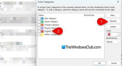 How to use Color Categories in Outlook