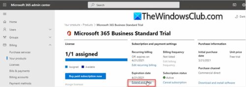 How to extend Office Trial Period