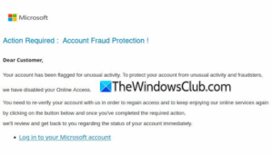 Outlook Your account has been flagged for unusual activity