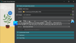 How to install Arch Linux in VirtualBox