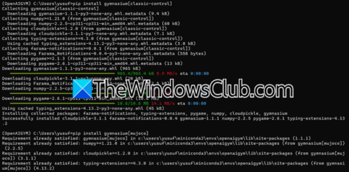 How to install OpenAI Gym in a Windows environment