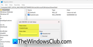 Can't run PowerShell script in Windows 11