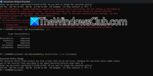 Can't run PowerShell script in Windows 11