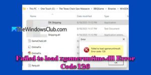 Failed to load xgameruntime.dll Error Code 126 [Fix]