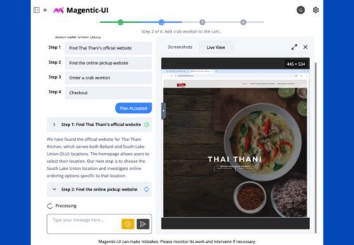 Using Magentic-UI, Microsoft’s Open-Source Human-centric web agent