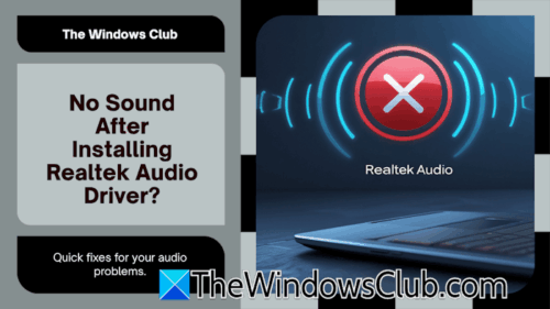 No sound after installing or updating Realtek driver