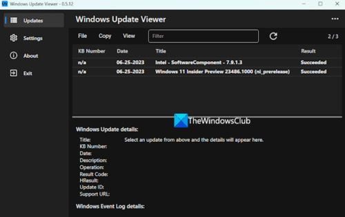 Windows Update Viewer: View Windows Update History in Detail