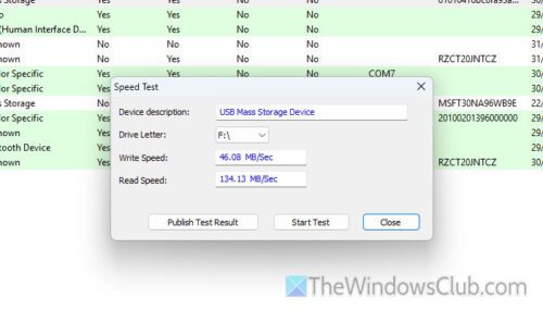 How to check USB drive speed in Windows 11