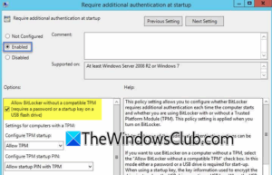 Booting system doesn't have or doesn't detect a TPM BitLocker