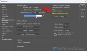 GPU Not Supported Photoshop error [Fix]