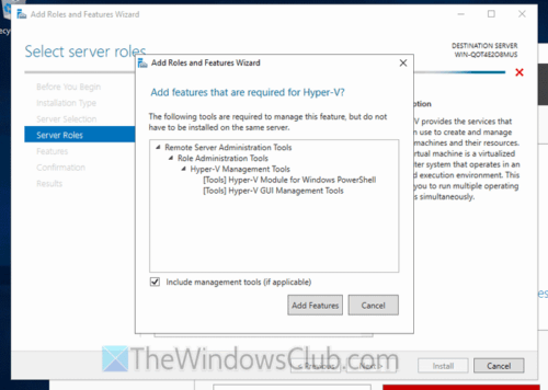 How to install Hyper-V in Windows Server