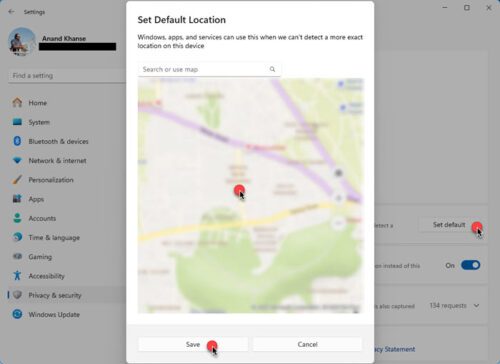 How to set or change Default Location in Windows 11