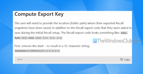How to Import or Export Recall Snapshots in Windows 11