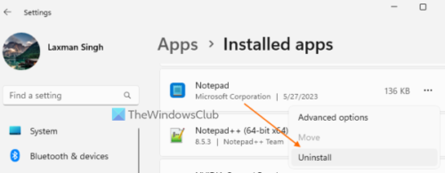 How to restore old Notepad in Windows 11