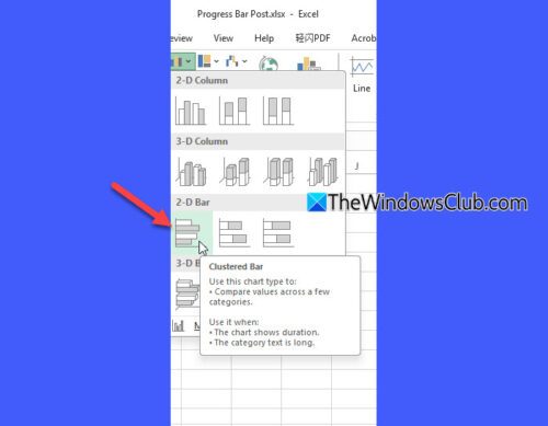 How to create Progress Bars in Excel