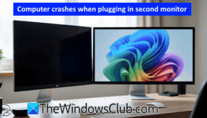Computer crashes when plugging in second monitor