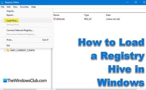 How to Load or Unload a Registry Hive in Windows 11