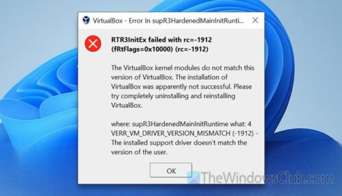VirtualBox kernel modules do not match this version of VirtualBox